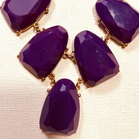 Jewelry | Purple Stones Gold Bezels Gold Chain 32 Inch 121 | Poshmark
